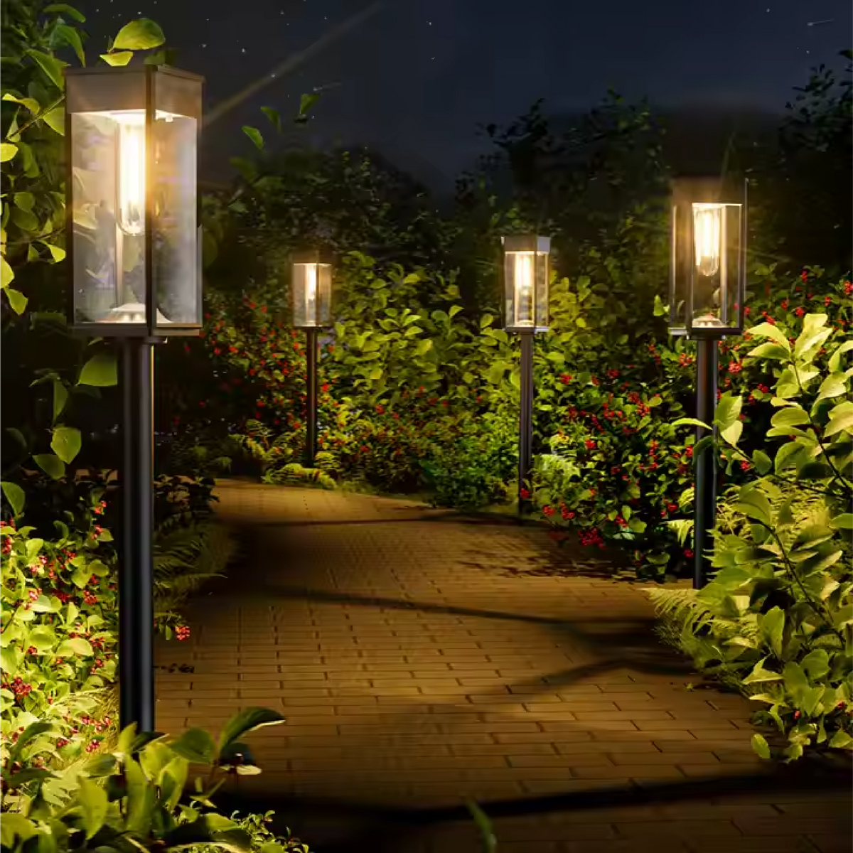 2 Pack Grove Solar LED Pathway Lights IP65 Rated | Garden Lights Direct