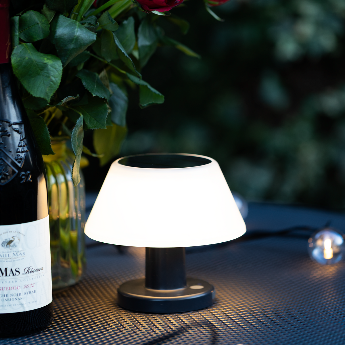 Outdoor Solar Table Lamp - Warm White - IP54 Weatherproof | Garden ...